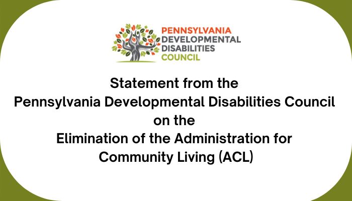 Statement from the Pennsylvania Developmental Disabilities Council on ...